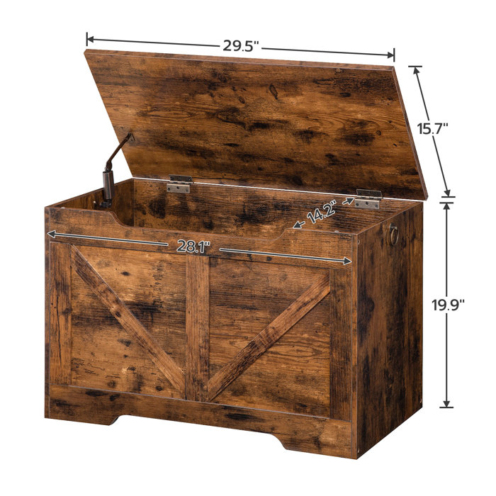 Loon Peak® Cadesha Kids Toy Box Wooden Storage Chest With Safety Hinge & Reviews | Wayfair